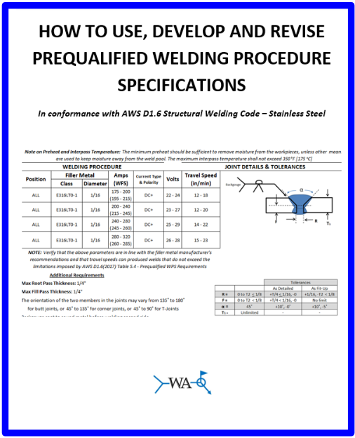 280 Stainless Steel AWS D1.6 Prequalified Welding Procedures (PDF Form ...